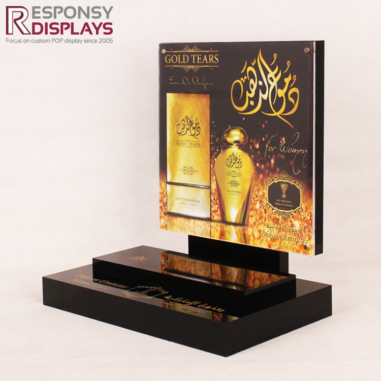 Customized Beautiful Counter Top Black Acrylic Perfume Display Stand ... Customized Beautiful Counter Top Black Acrylic Perfume Display Stand ...